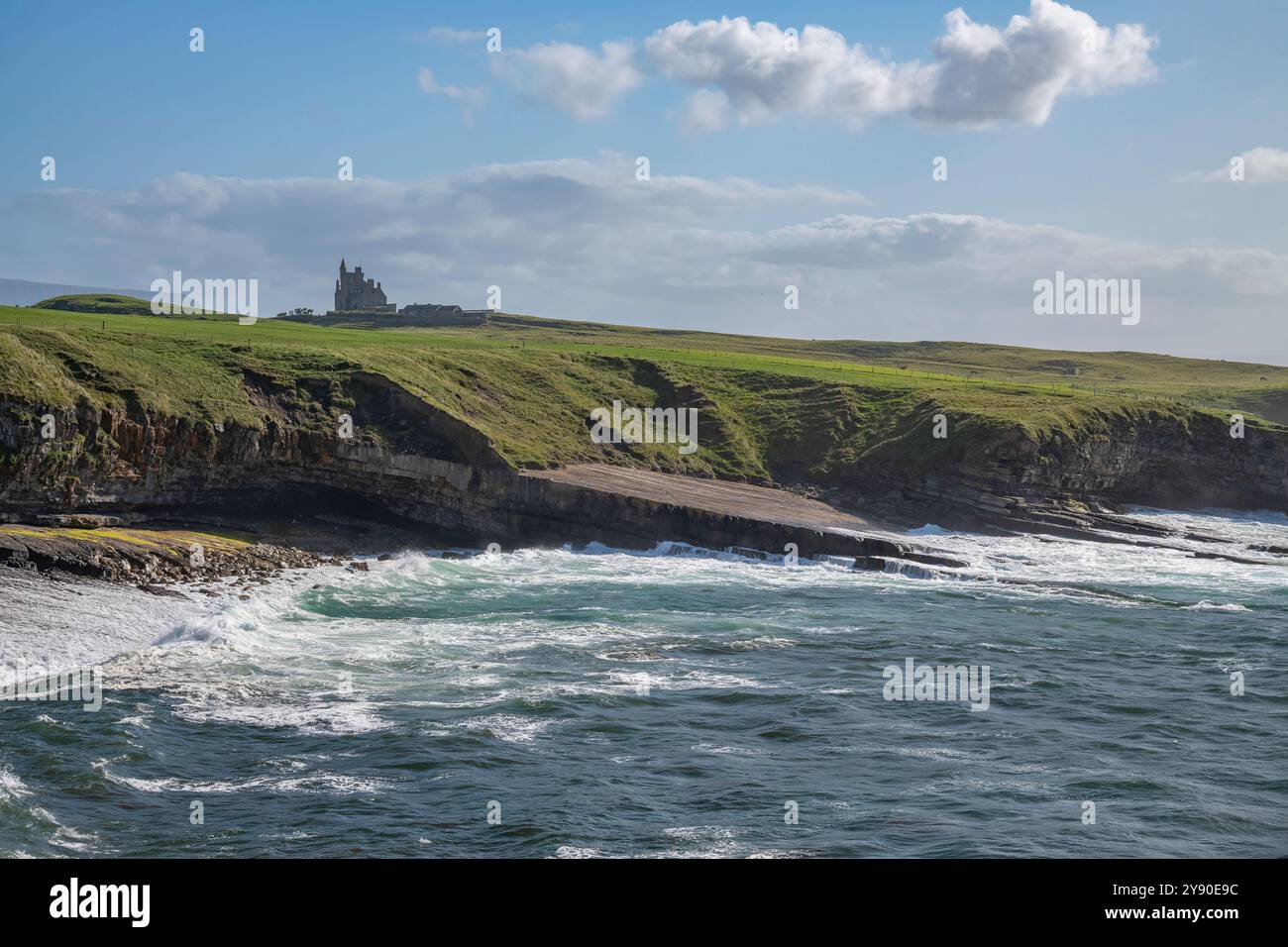 Classiebawn Castle, perched atop the windswept cliffs of Mullaghmore ...