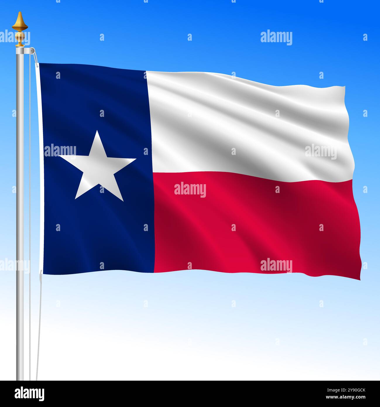 Texas Flag Waving Vector