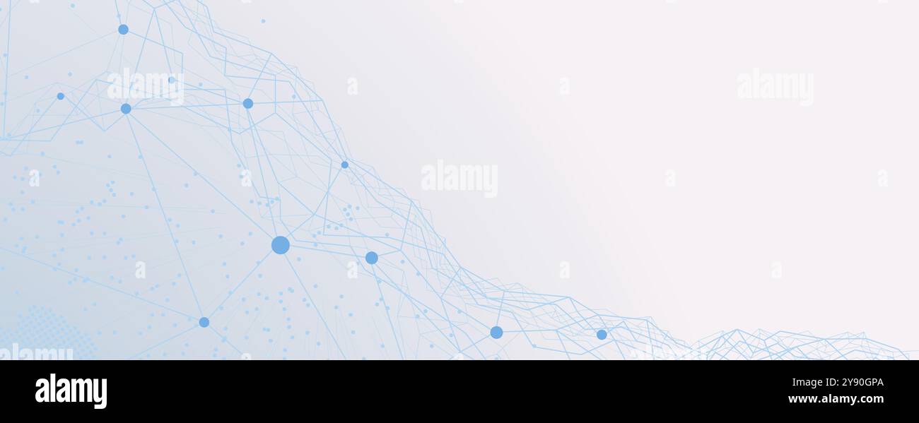 Neural network concept. Connected cells with links. High technology ...