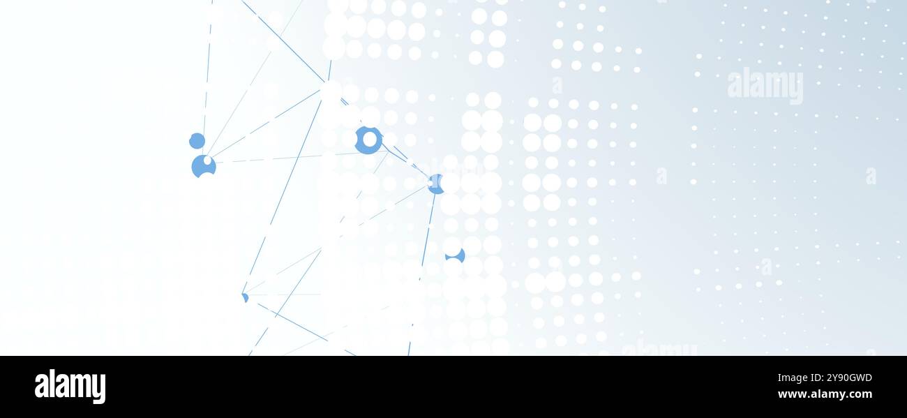 Neural network concept. Connected cells with links. High technology process. Abstract futuristic ...