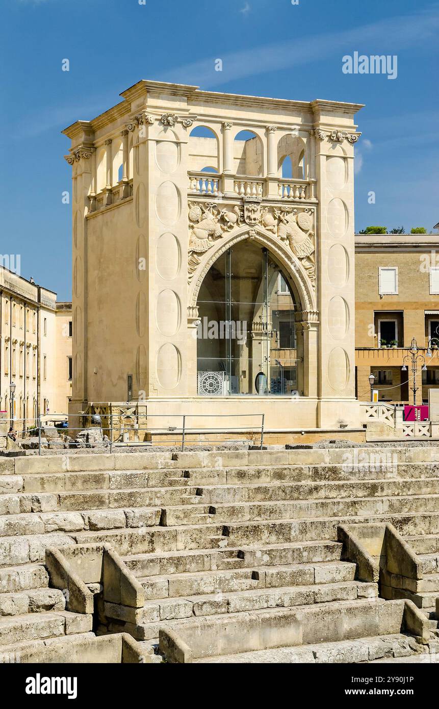 The iconic Roman amphitheatre in Sant'Oronzo square, one of the most ...