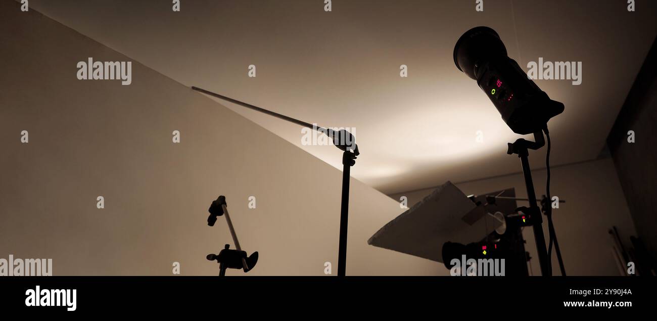 Photo or Video production studio with professional equipment ...