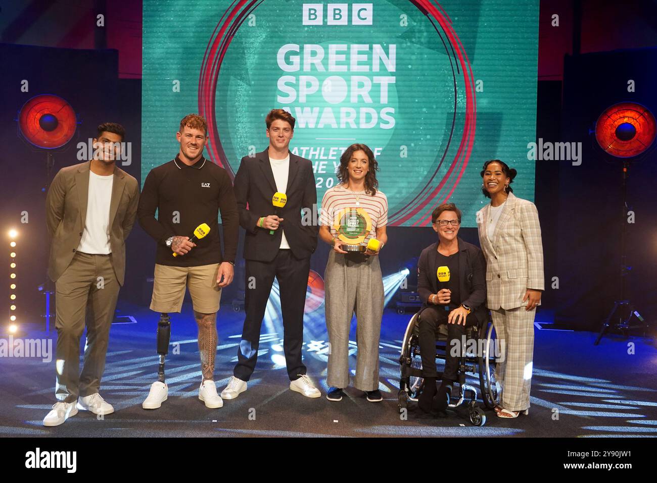 Imogen Grant (third right) winner of the Athlete of the Year at the BBC ...