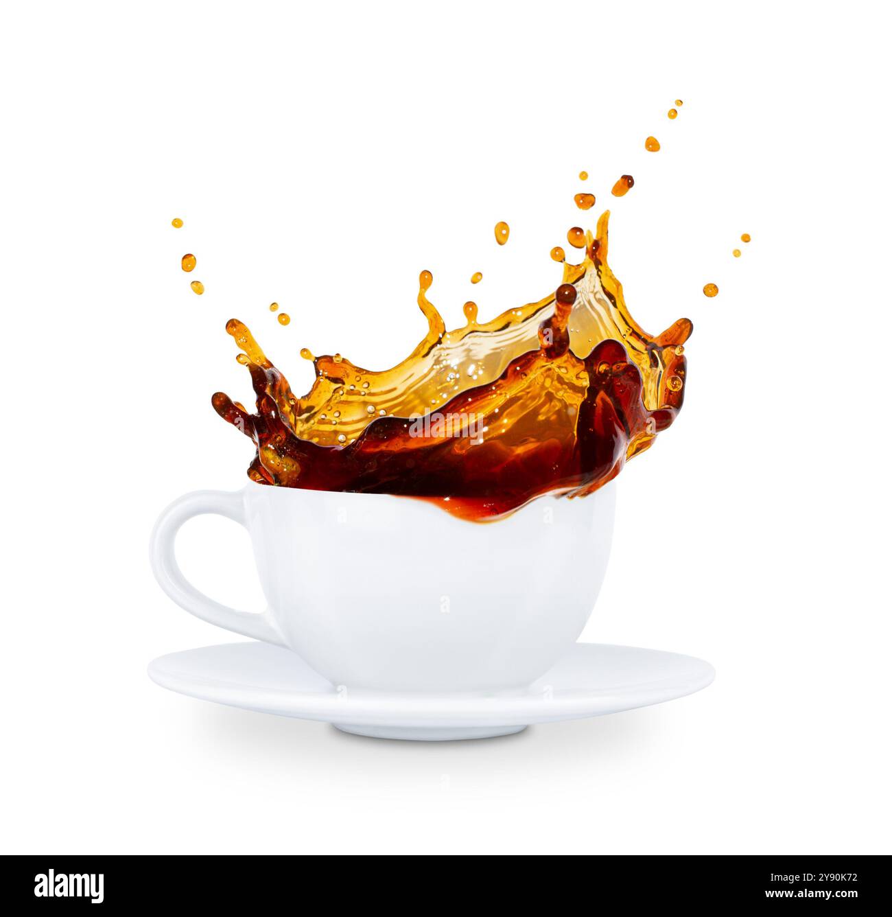 Coffee splash effect Cut Out Stock Images & Pictures - Alamy