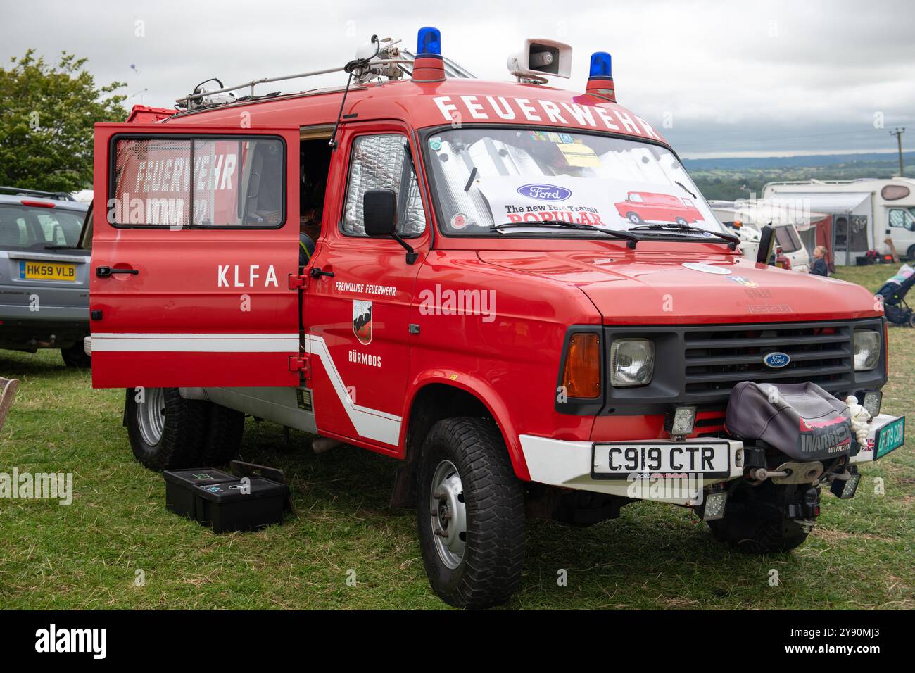 Low Ham.Somerset.United Kingdom.July 20th 2024.A Ford Transit van from ...