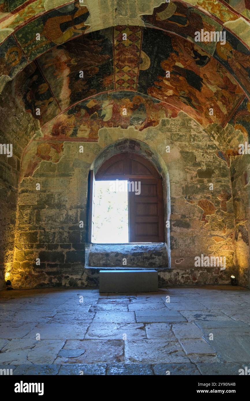 Trabzon, Turkey - SEPTEMBER 29, 2024: Frescoes of the ancient Byzantine ...