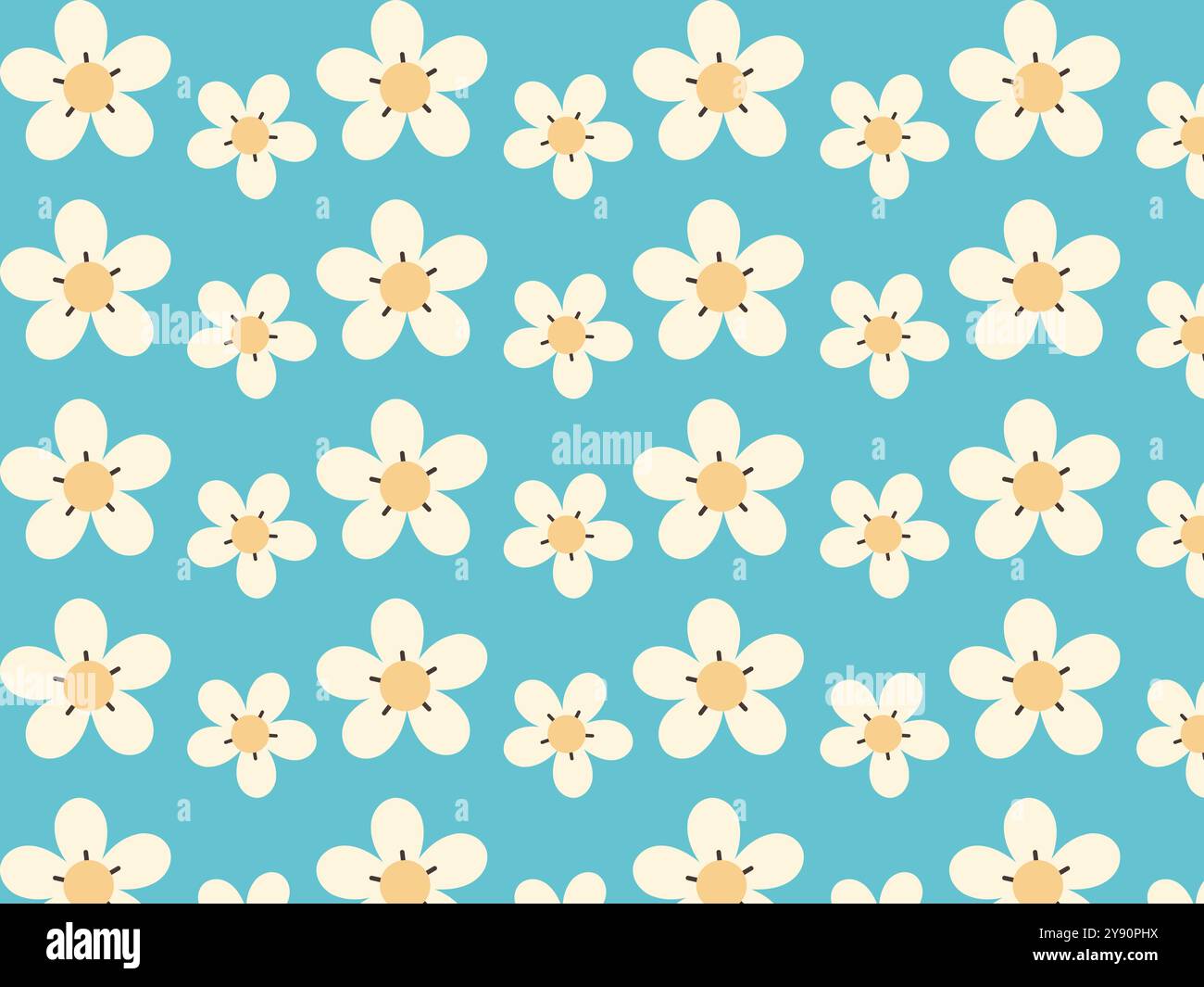 White flowers pattern. Vector illustration Stock Vector Image & Art - Alamy