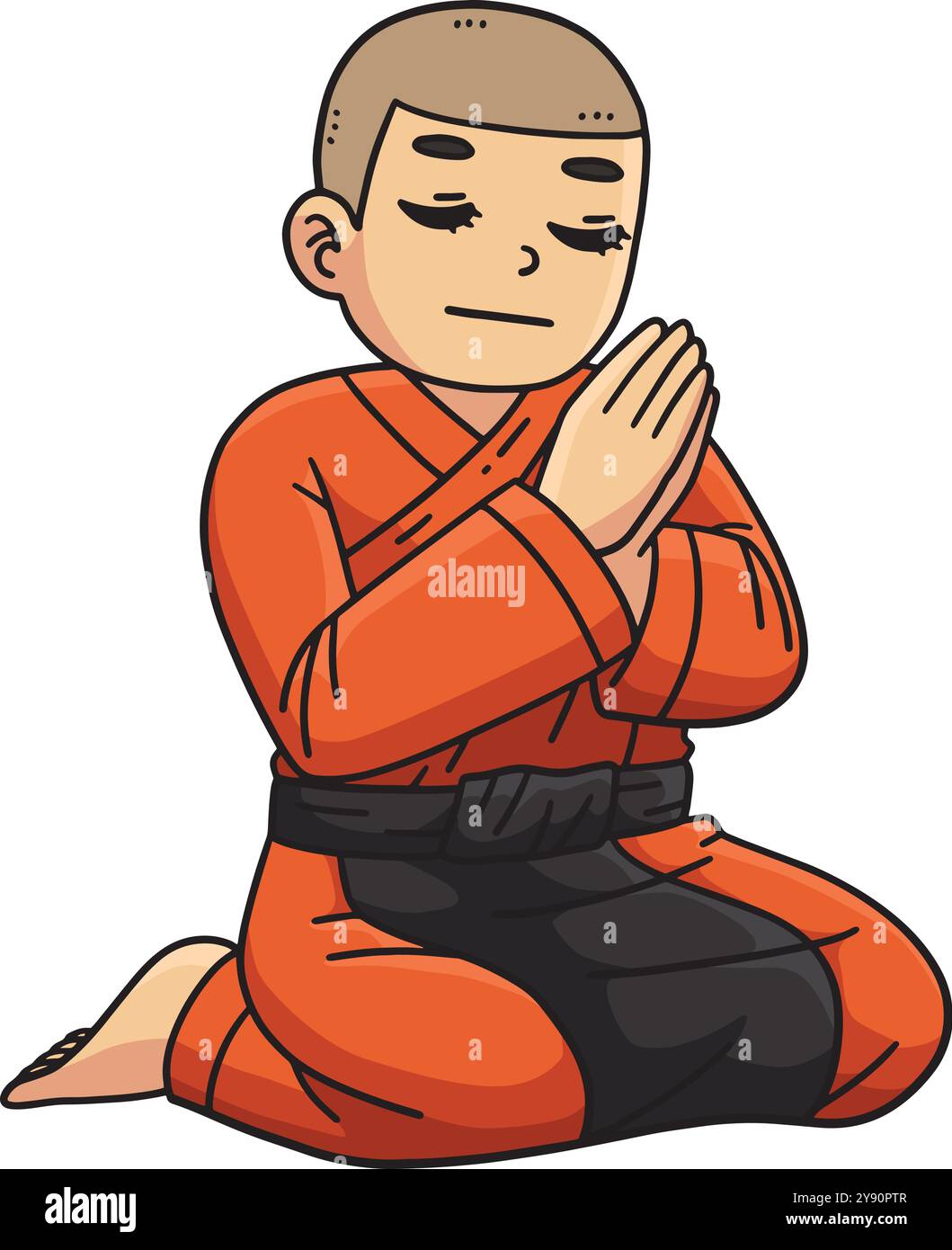 Buddhism Female Buddhist Offering Prayer Clipart Stock Vector Image ...