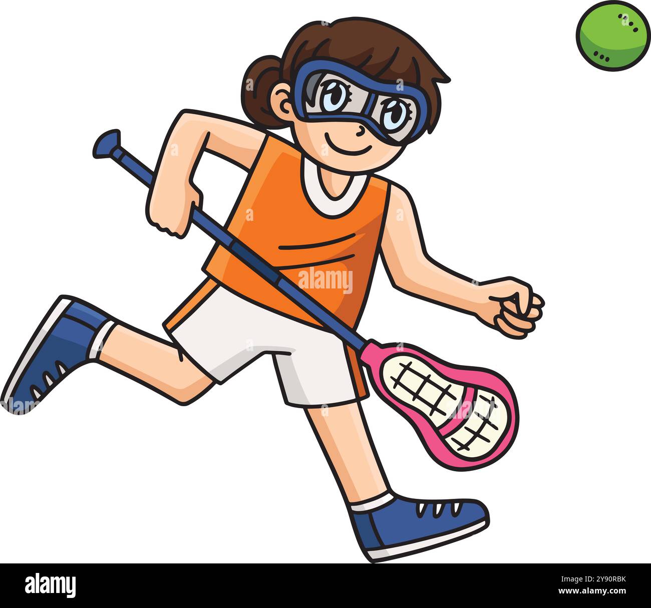 Female Player Chasing Lacrosse Ball Clipart Stock Vector Image & Art ...