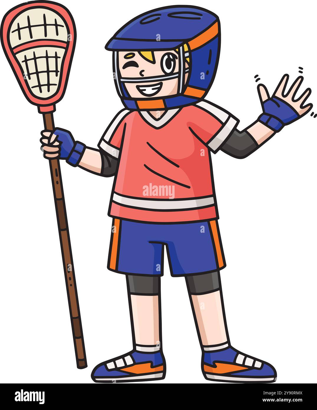 Waving cartoon hi-res stock photography and images - Alamy