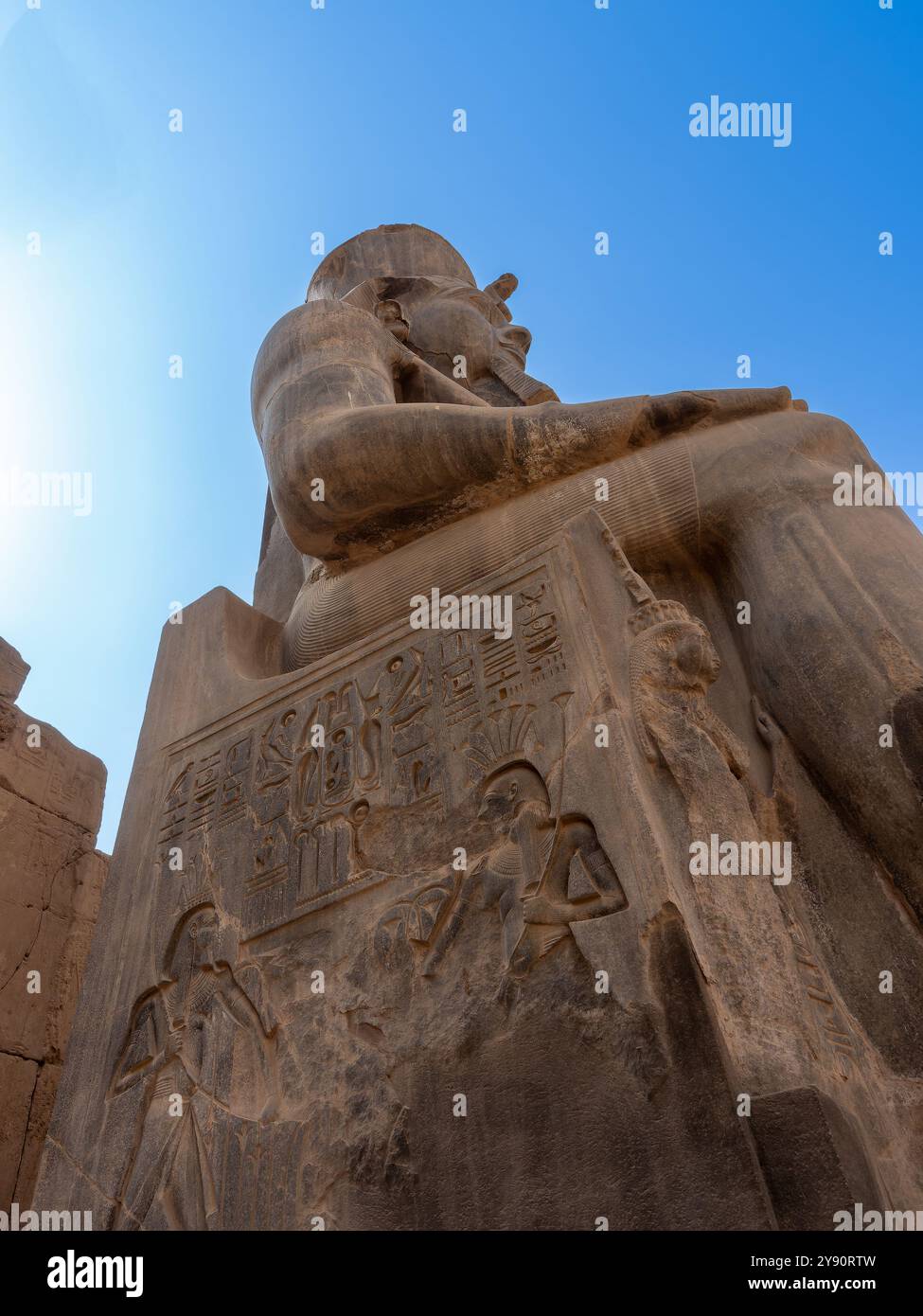 Image of colossi statues of Ramses II at Luxor Temple, Egypt Stock ...