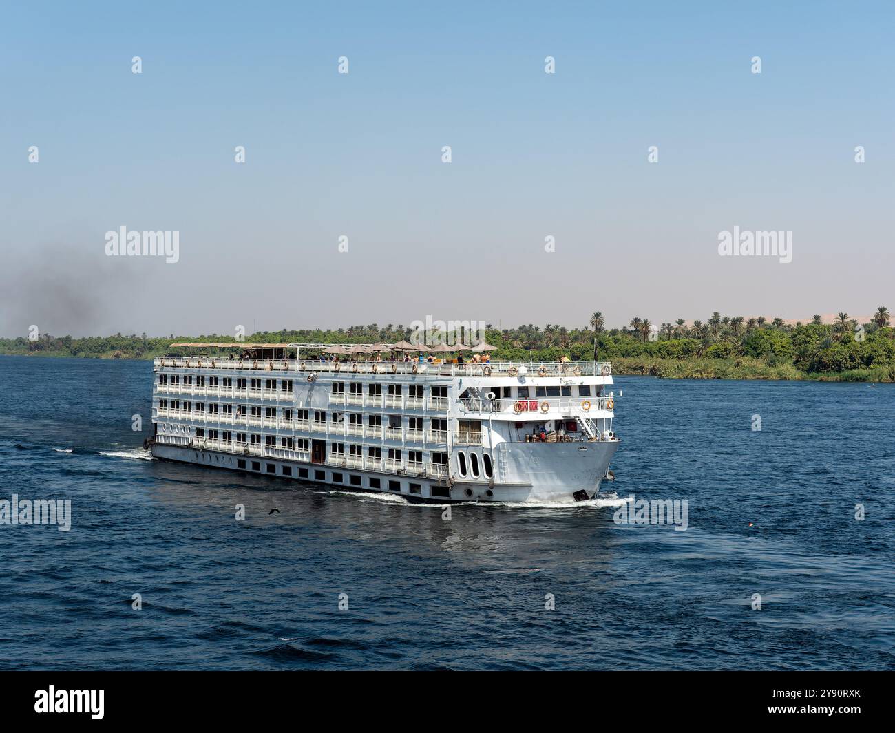 Cruise ship sailing on the great Nile River in Egypt Stock Photo - Alamy
