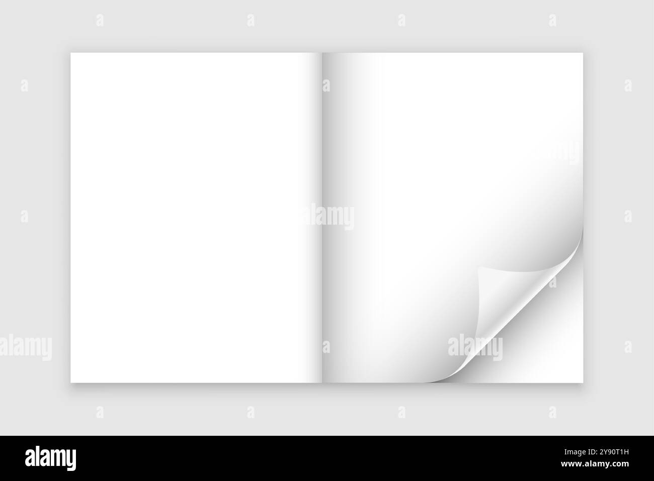 simple and blank page curl mockup design vector Stock Vector Image ...