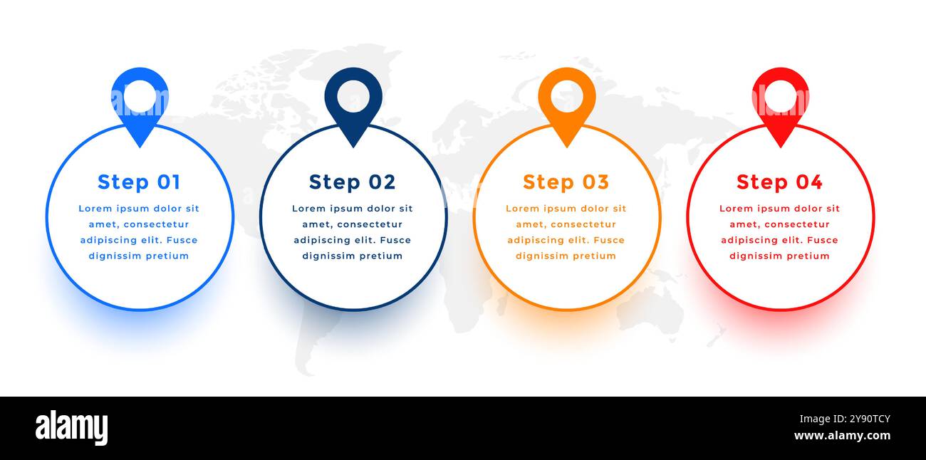 four step business infographic step chart template for corporate ...