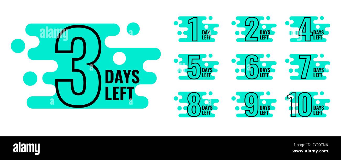 last days left to go template for retail store marketing vector Stock ...