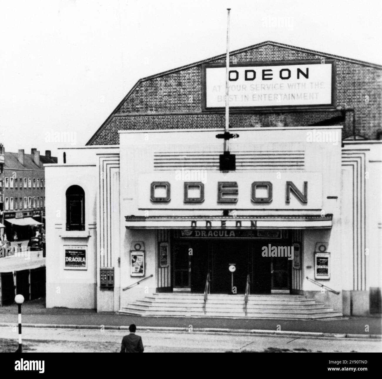 Odeon Cinema in Tolworth, Greater London in 1958 showing PETER CUSHING ...