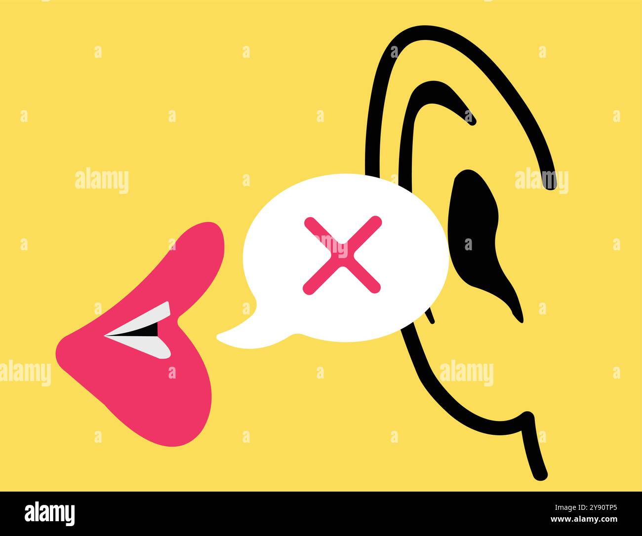 Whispering messages to next person illustration Stock Vector Image ...