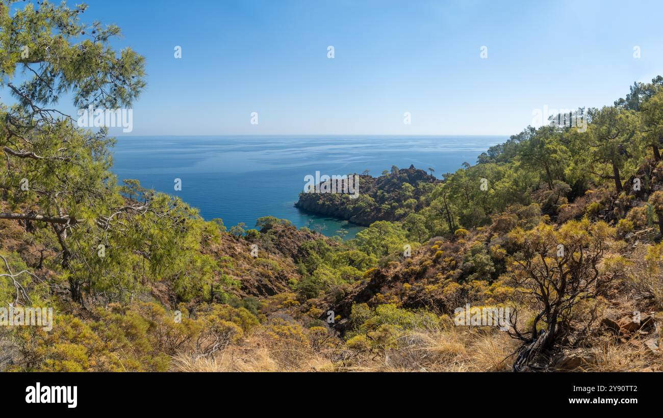The stunning Turkish Mediterranean coastline as seen from the Lycian ...