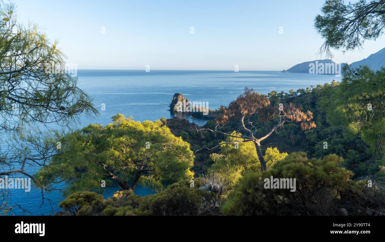 The stunning Turkish Mediterranean coastline as seen from the Lycian ...