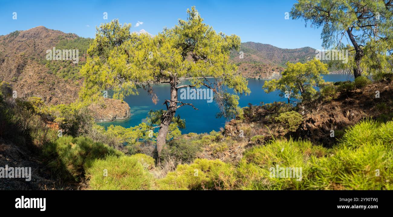 The stunning Turkish Mediterranean coastline as seen from the Lycian ...