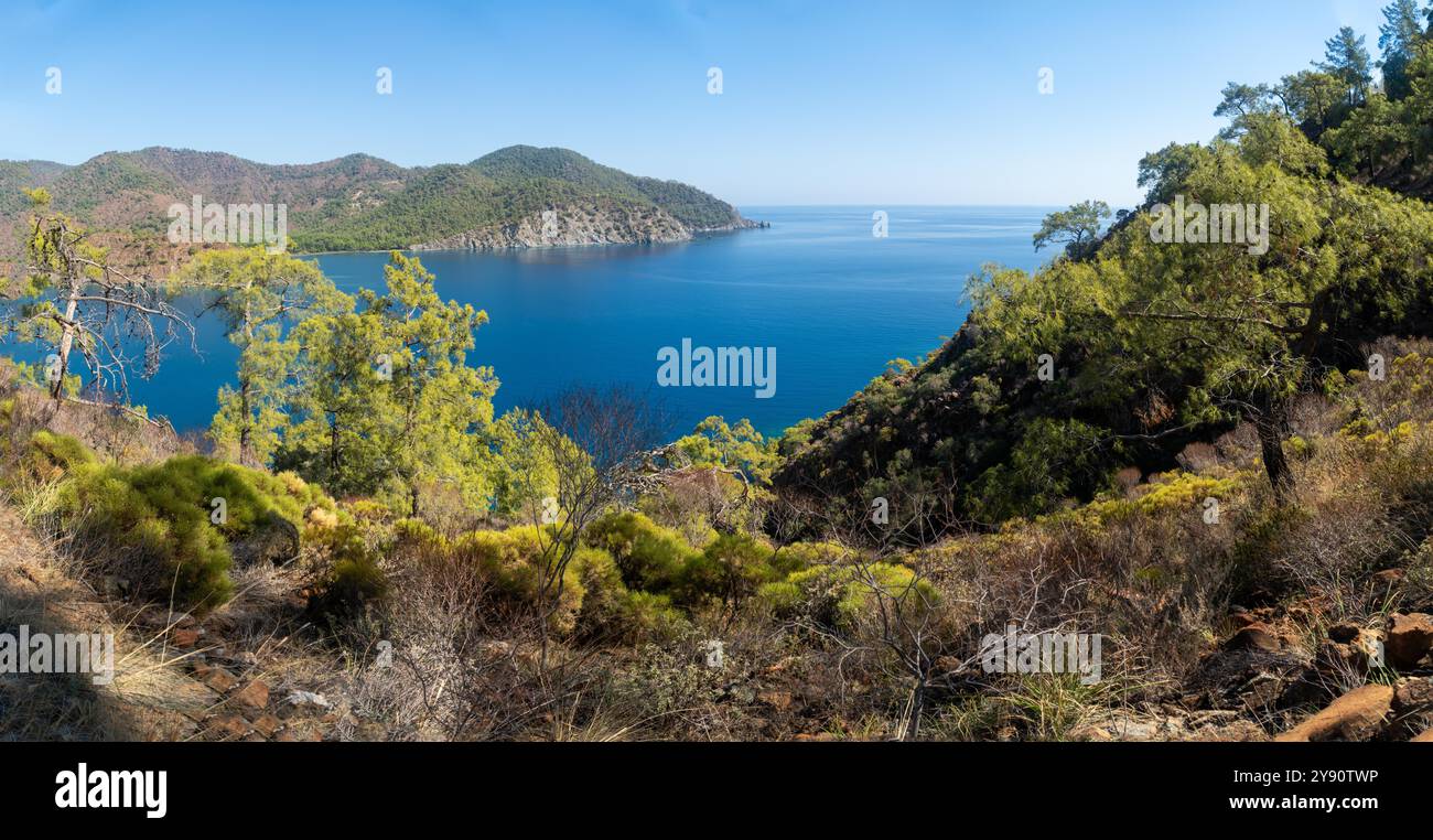 The stunning Turkish Mediterranean coastline as seen from the Lycian ...