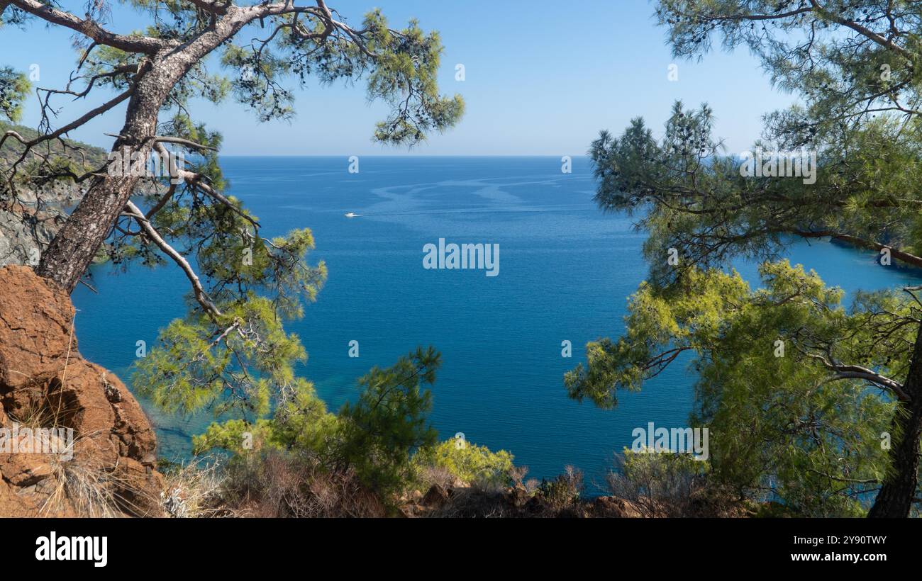 The stunning Turkish Mediterranean coastline as seen from the Lycian ...