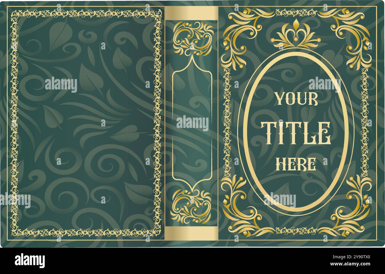 Luxury books covers design. Floral ornamental book cover isolated ...