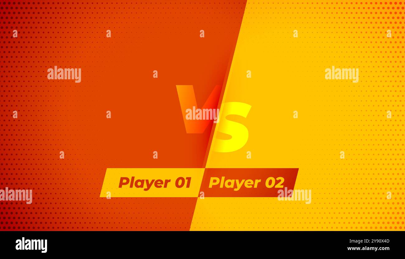 duel clash versus vs banner for team conflict battle vector Stock ...