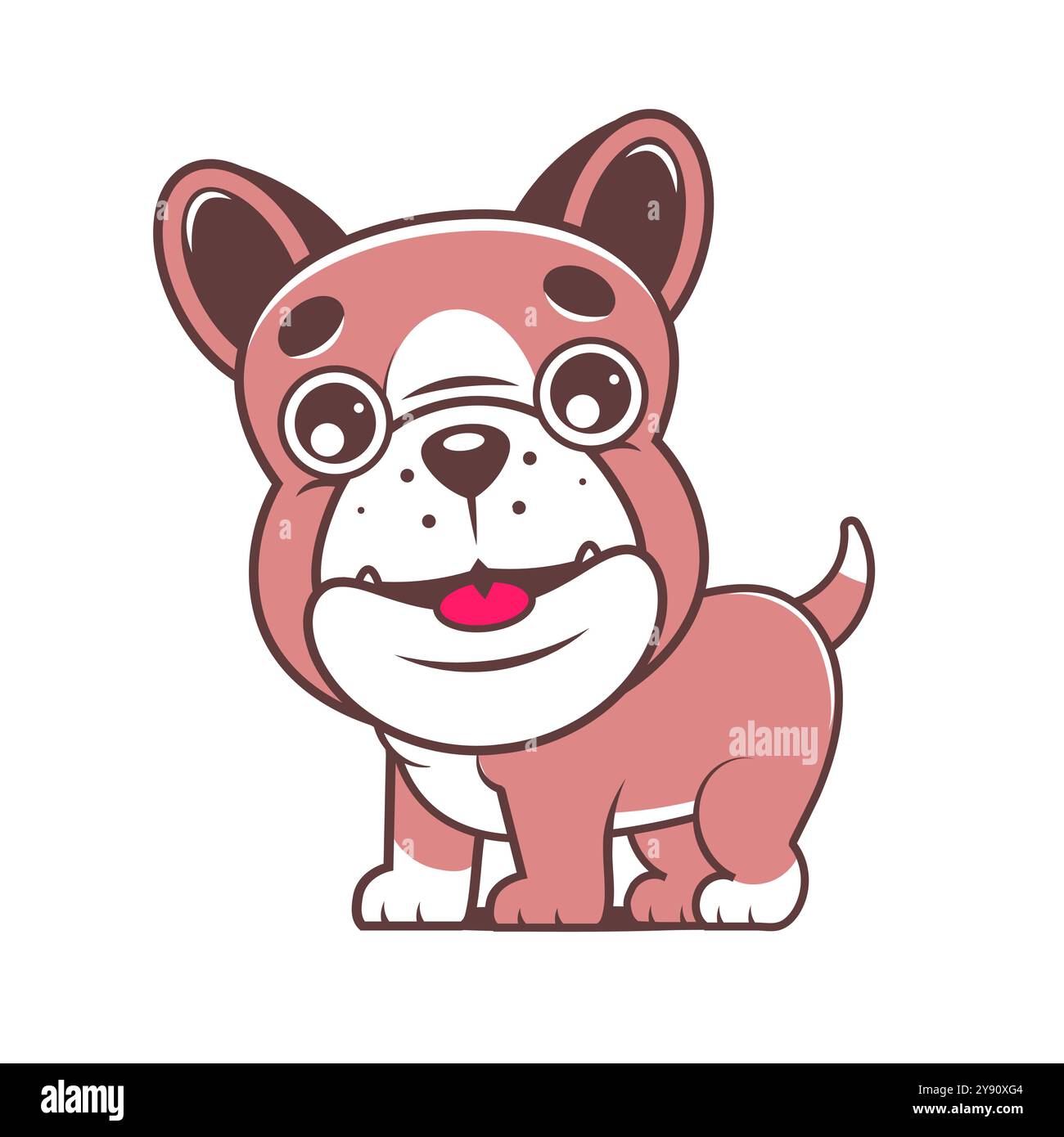 Adorable dog wagging tail in happiness. Friendly pet and joyful ...