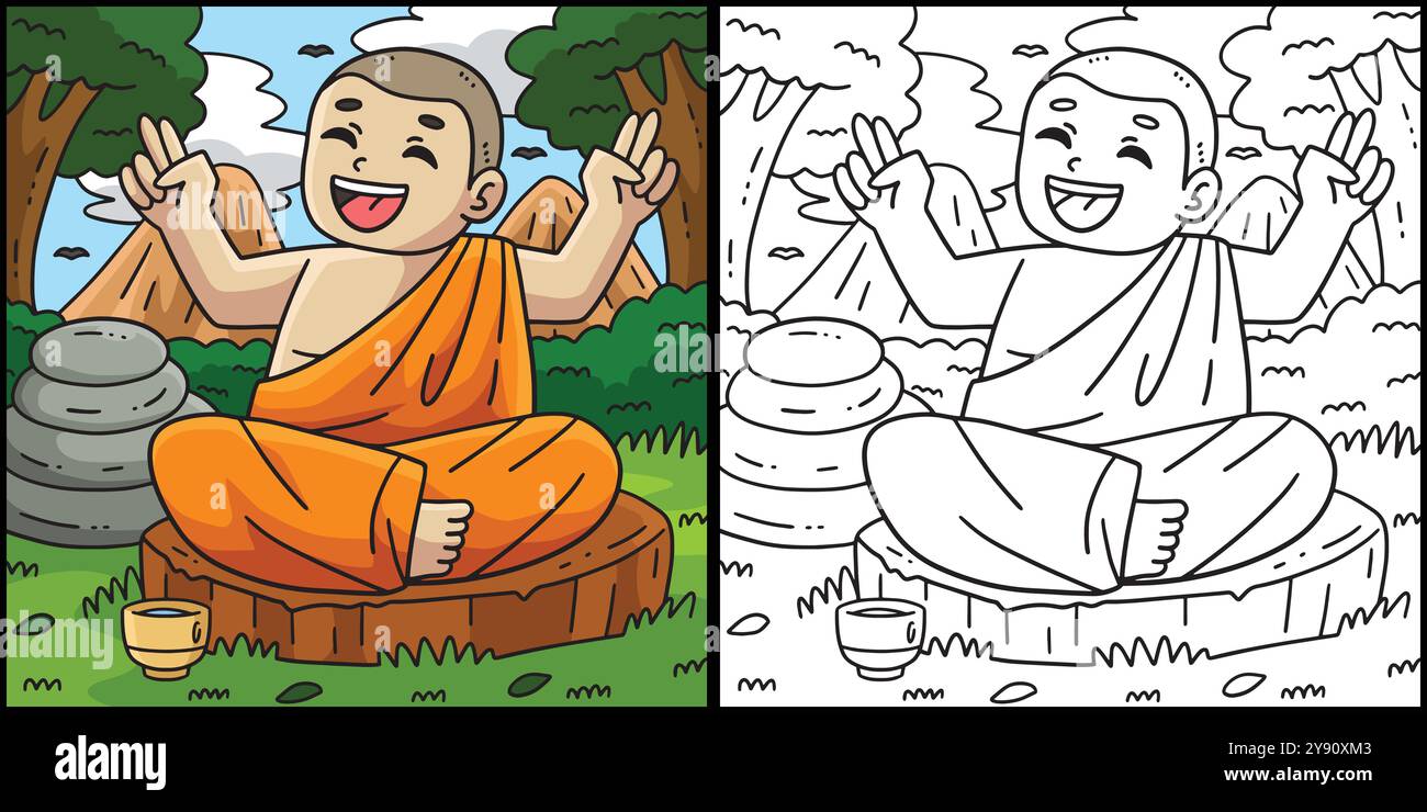 Buddhism Buddhist Laughing Buddha Illustration Stock Vector Image & Art ...