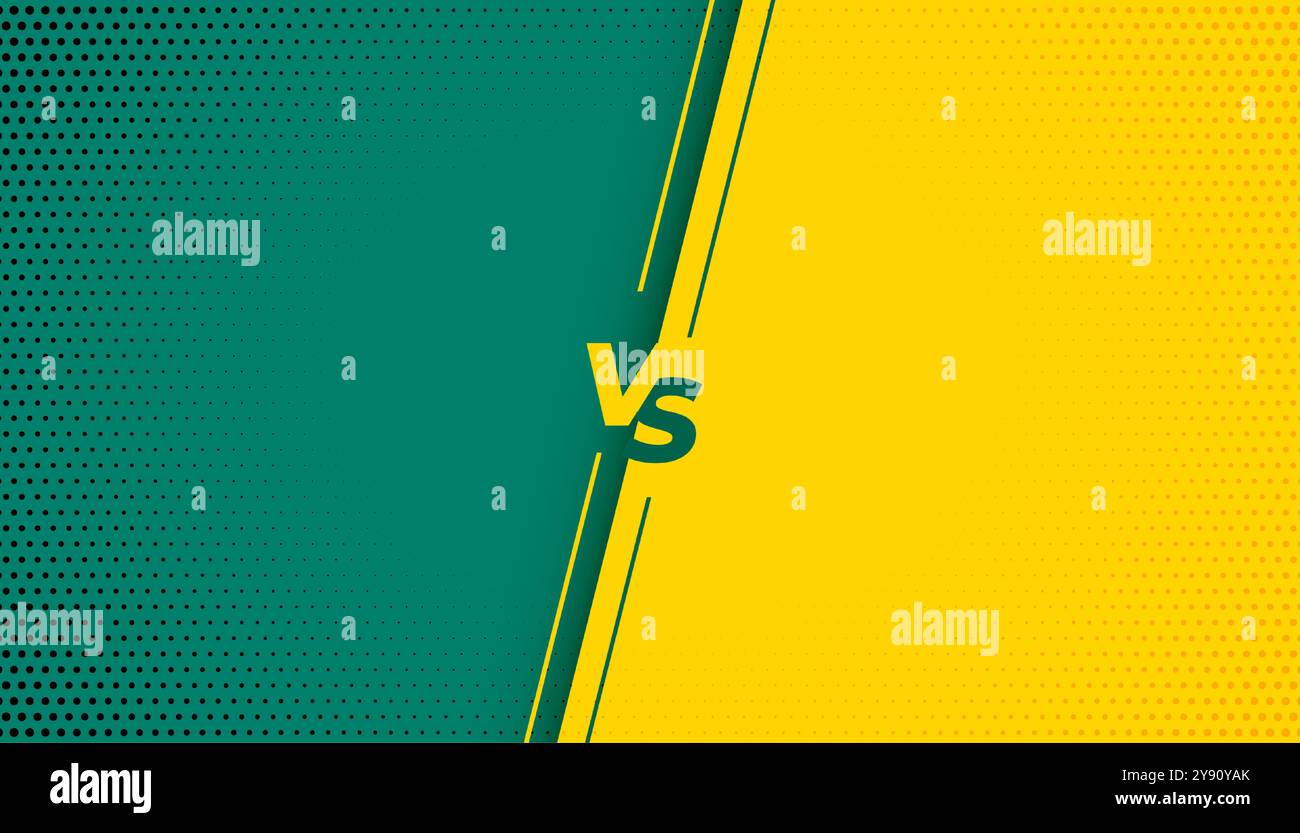 dual challenge versus vs poster with halftone effect vector Stock ...