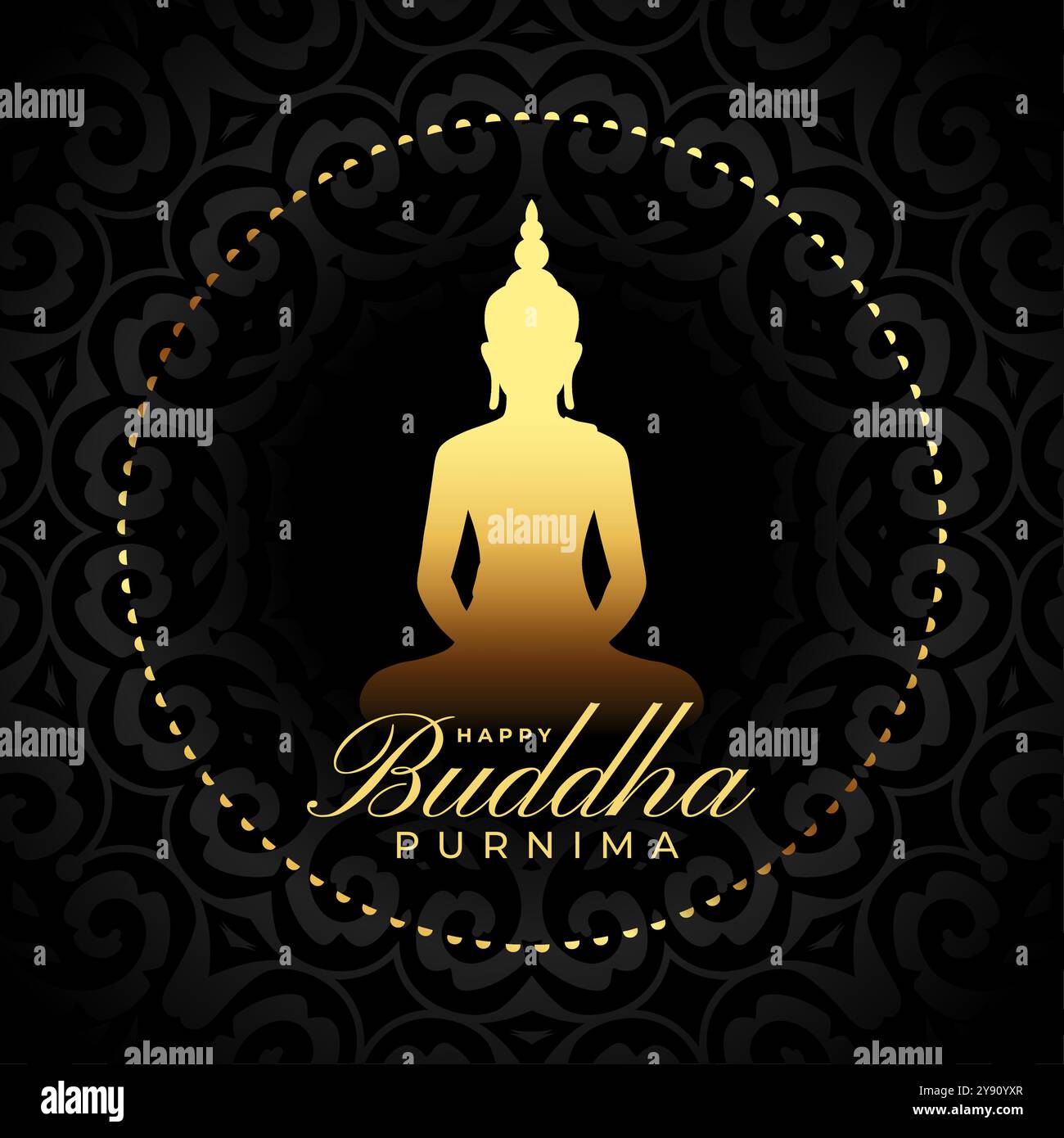 indian cultural buddha or guru purnima event background vector Stock ...