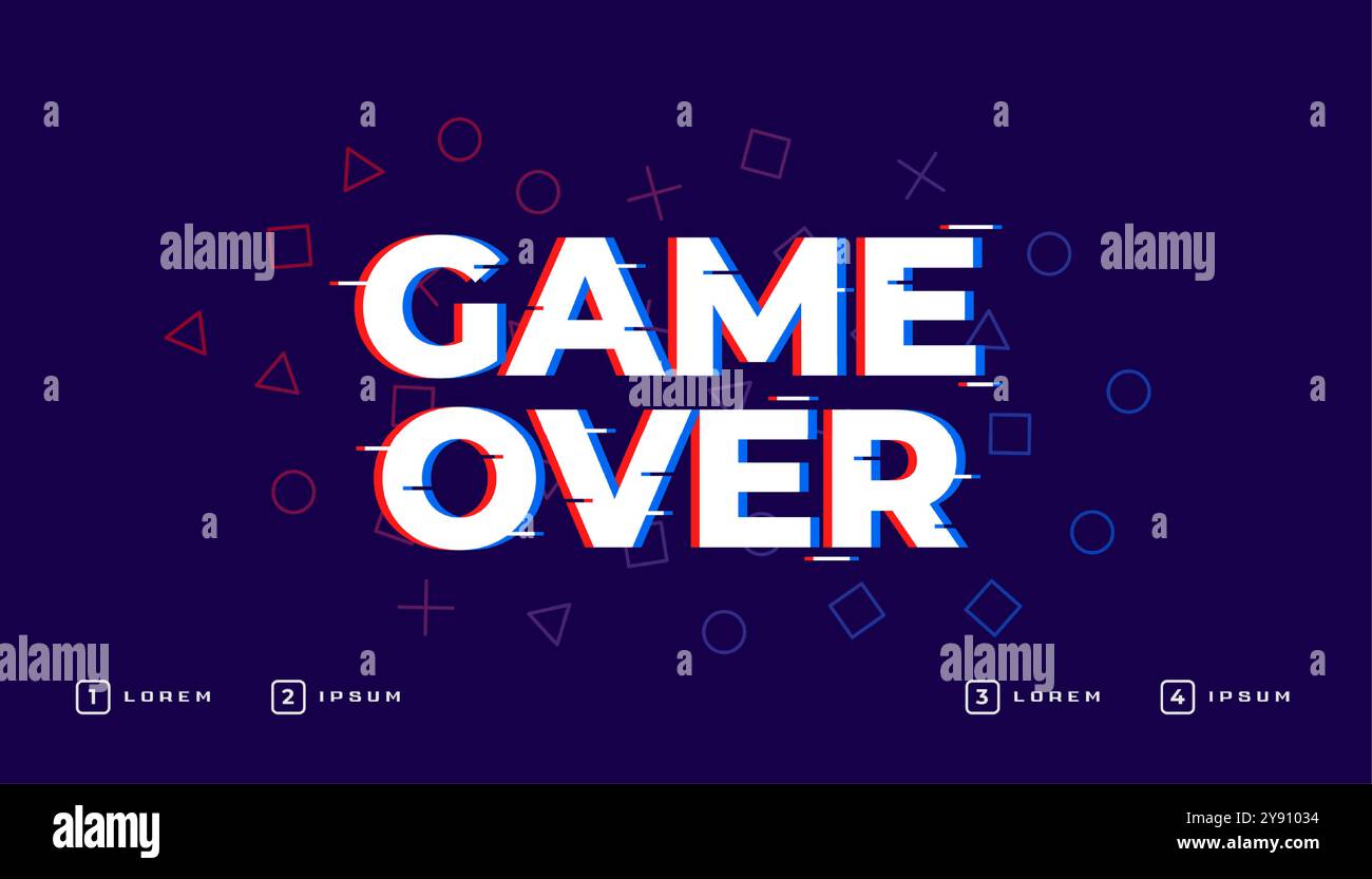 digital esport game over web screen banner design vector Stock Vector ...