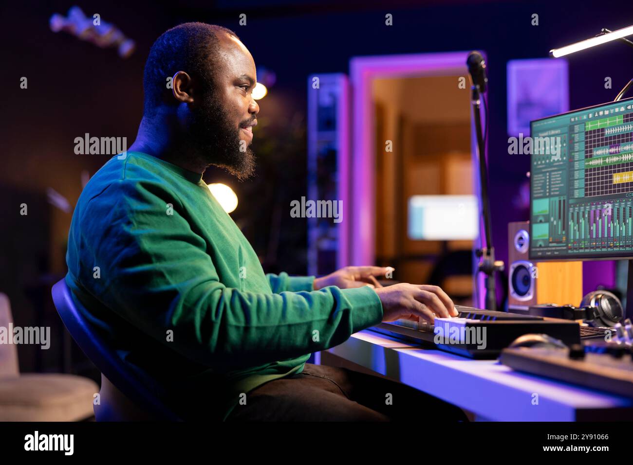 Tracking engineer processing mixing hi-res stock photography and images ...