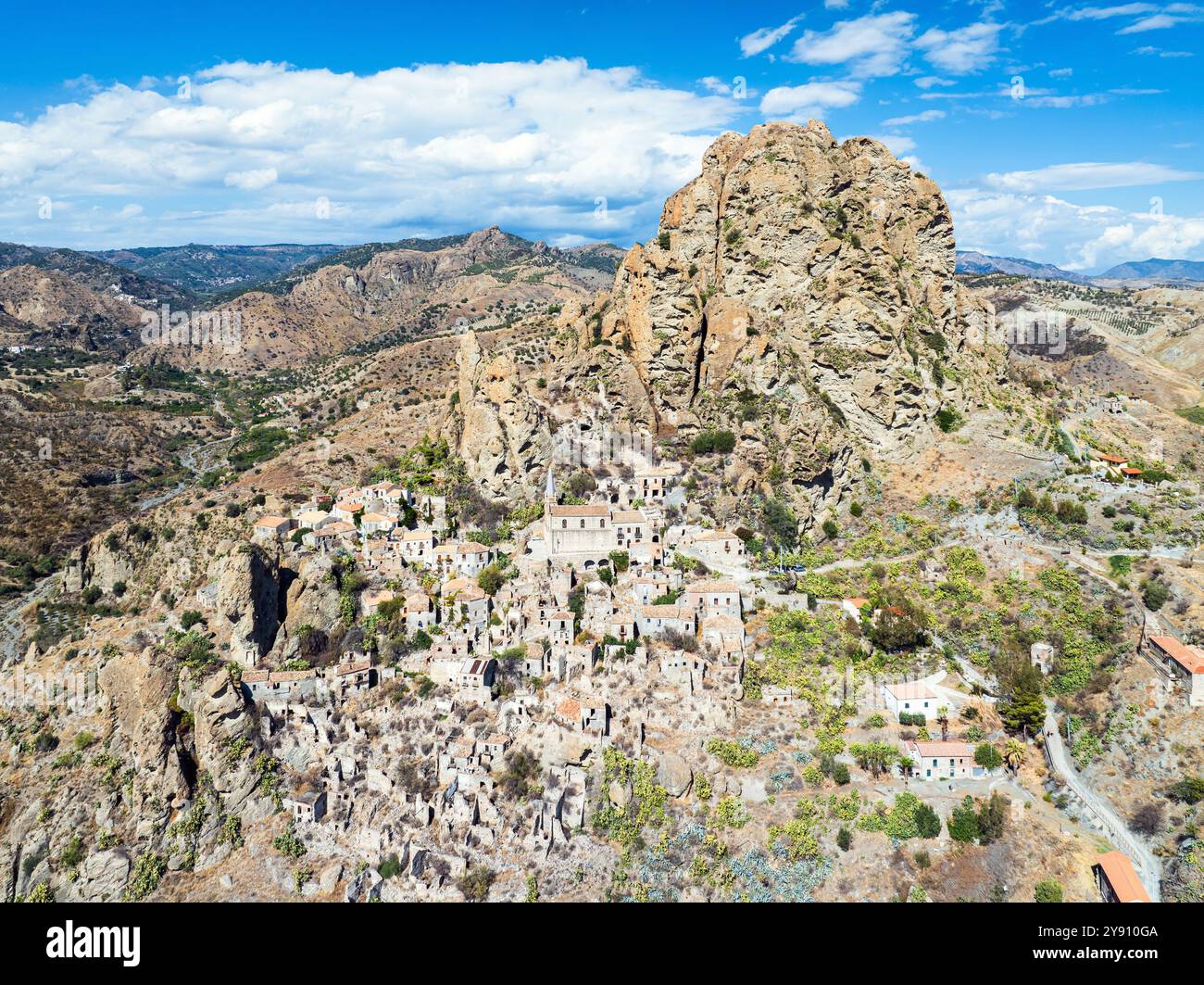 Ghost town pentedattilo village hi-res stock photography and images - Alamy