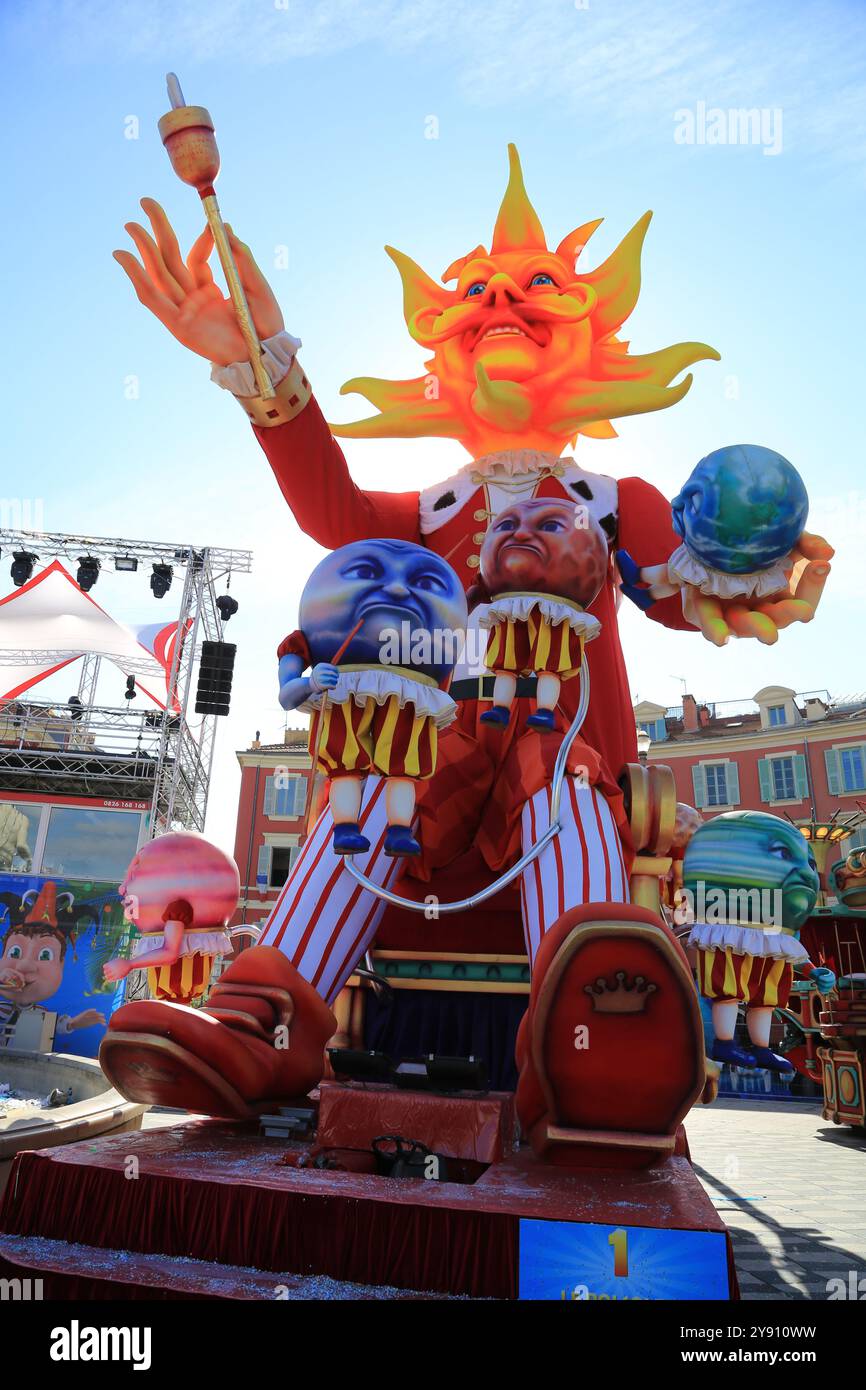Big heads and floats of the Nice Carnival, the largest carnival in ...