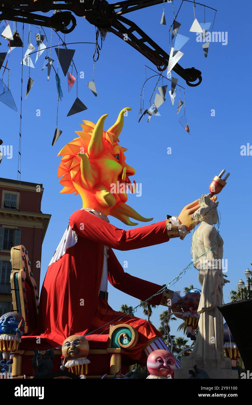 Big heads and floats of the Nice Carnival, the largest carnival in ...