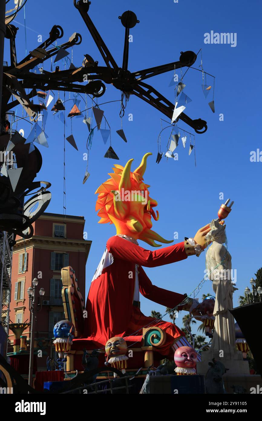 Big heads and floats of the Nice Carnival, the largest carnival in ...