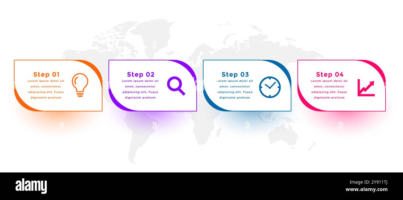 modern infographic timeline chart template with step-by-step process ...