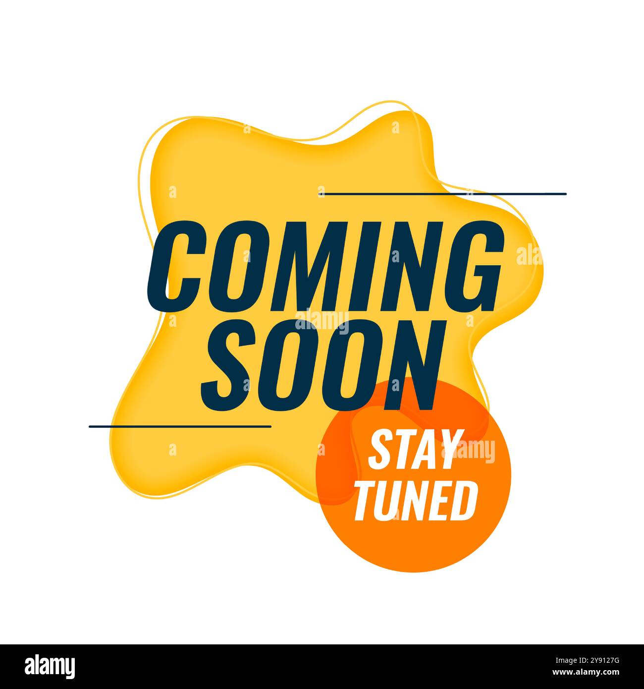 stylish coming soon promo poster with stay tuned text vector Stock ...