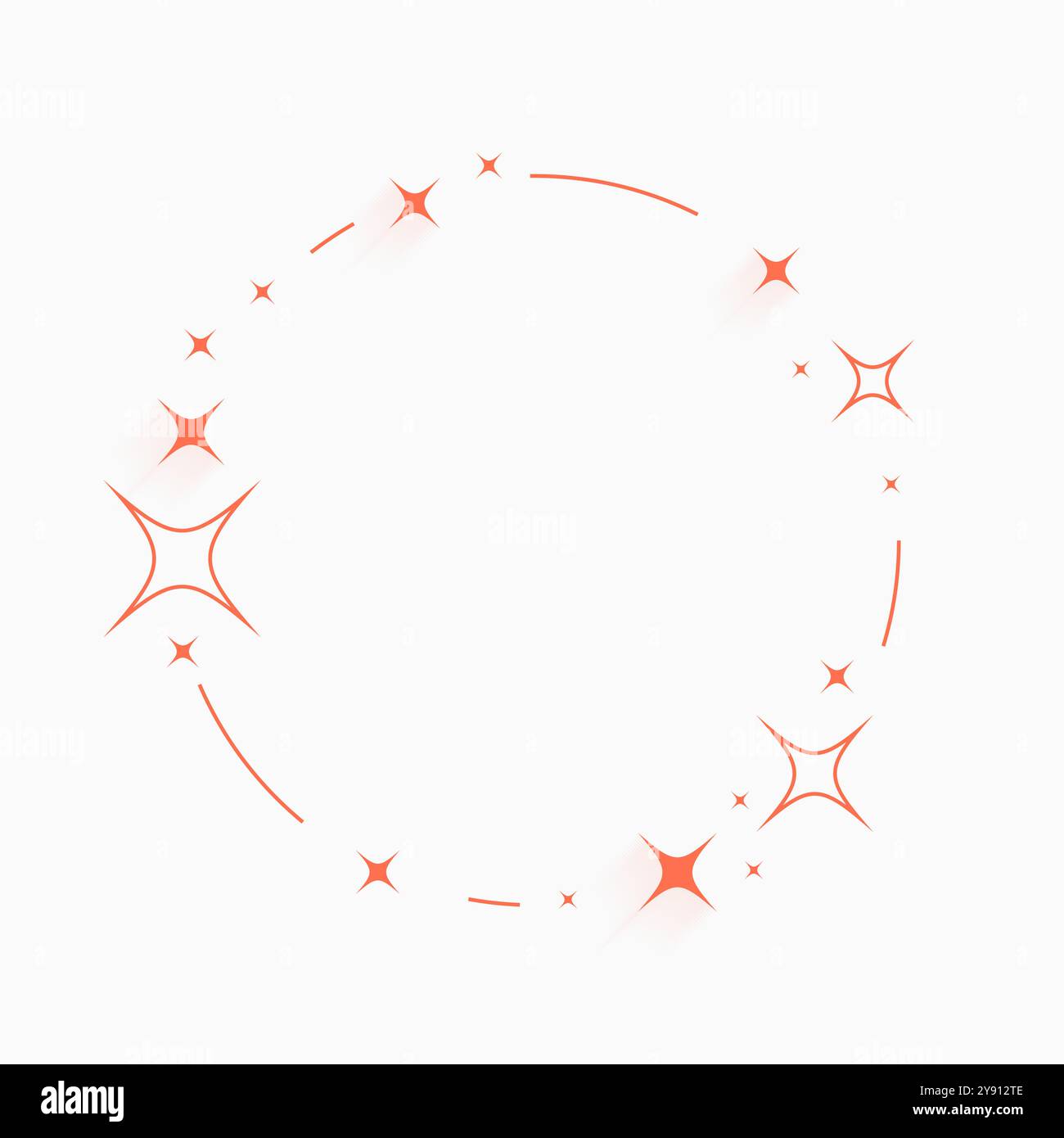 starry empty round frame background design vector Stock Vector Image ...