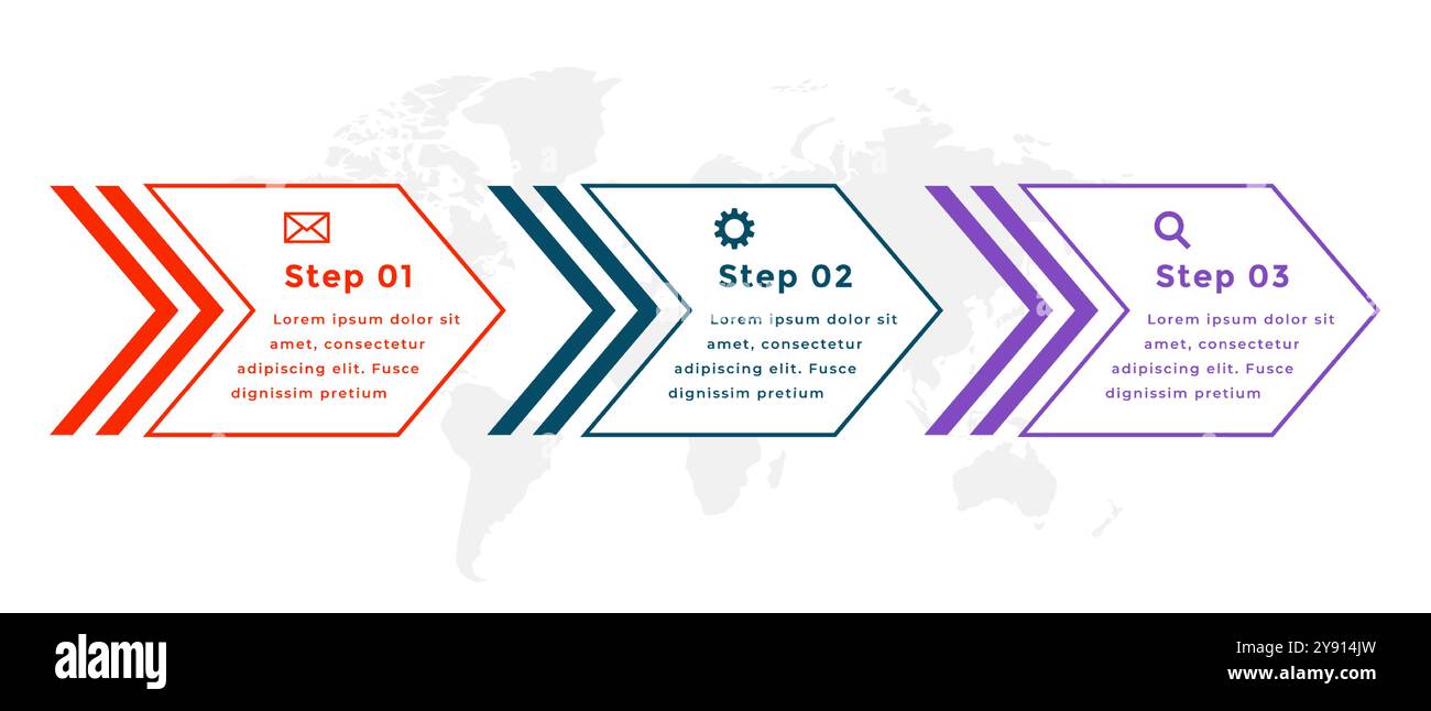 3 step business infographic process chart template for workflow ...