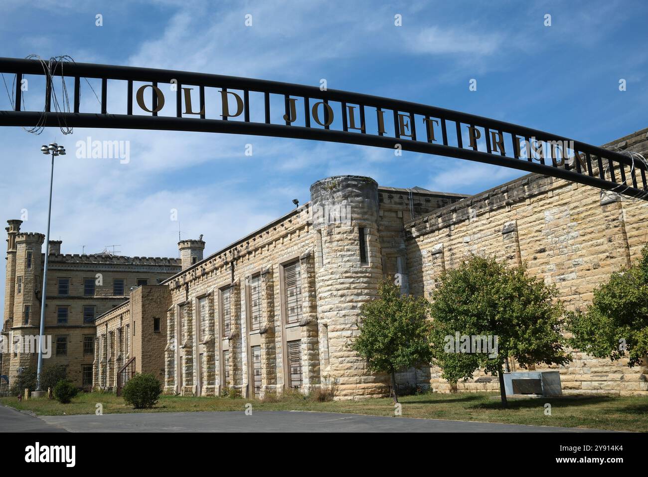 Entrance sign for Old Joliet Prison in Joliet, Illinois Stock Photo - Alamy