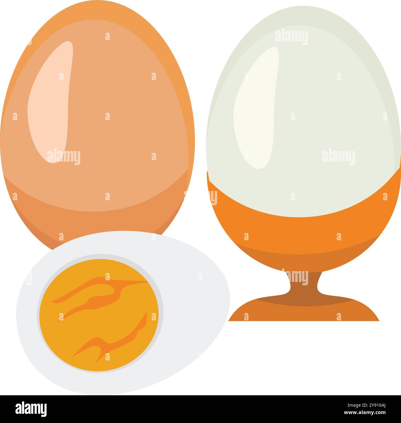 Boiled Egg Food Stock Vector Image & Art - Alamy