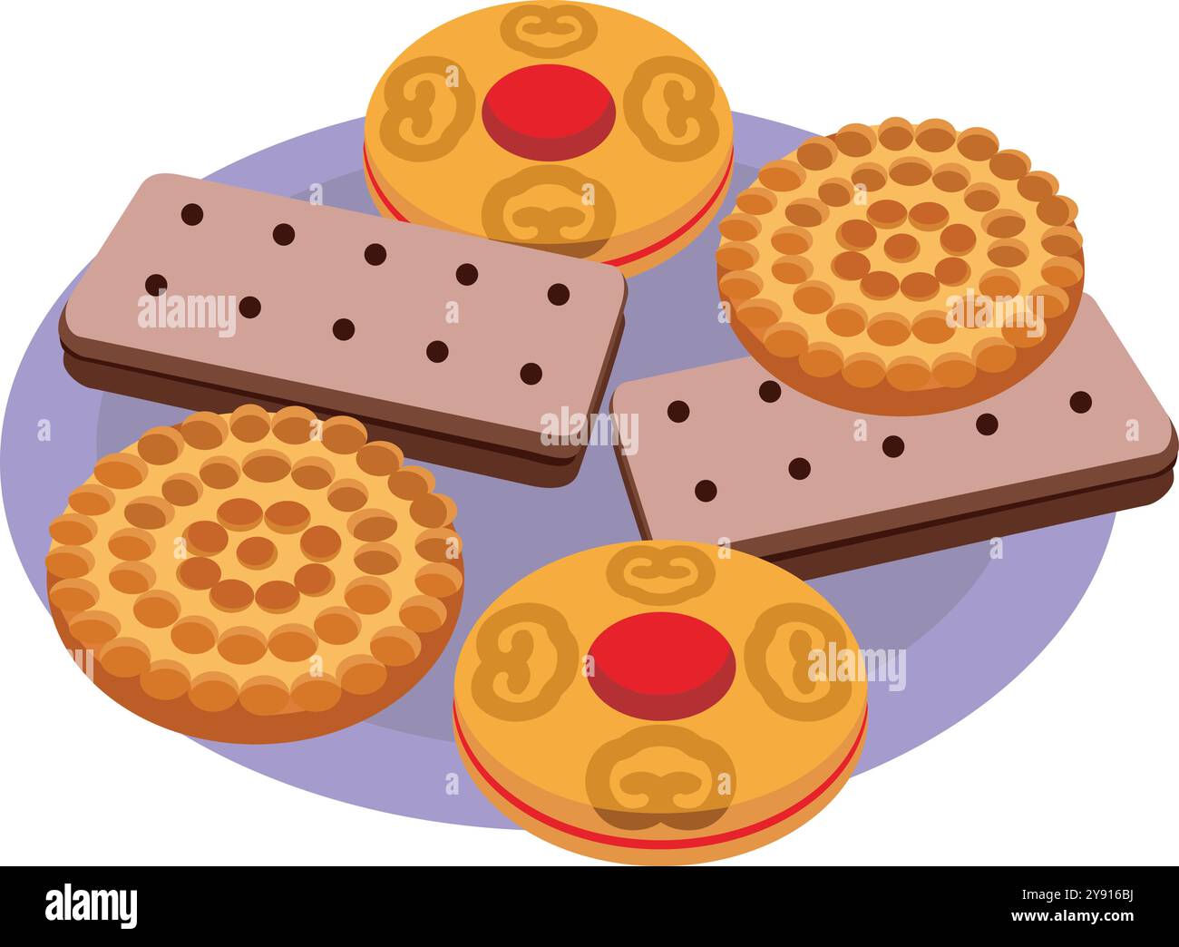Plate full of food Stock Vector Images - Alamy
