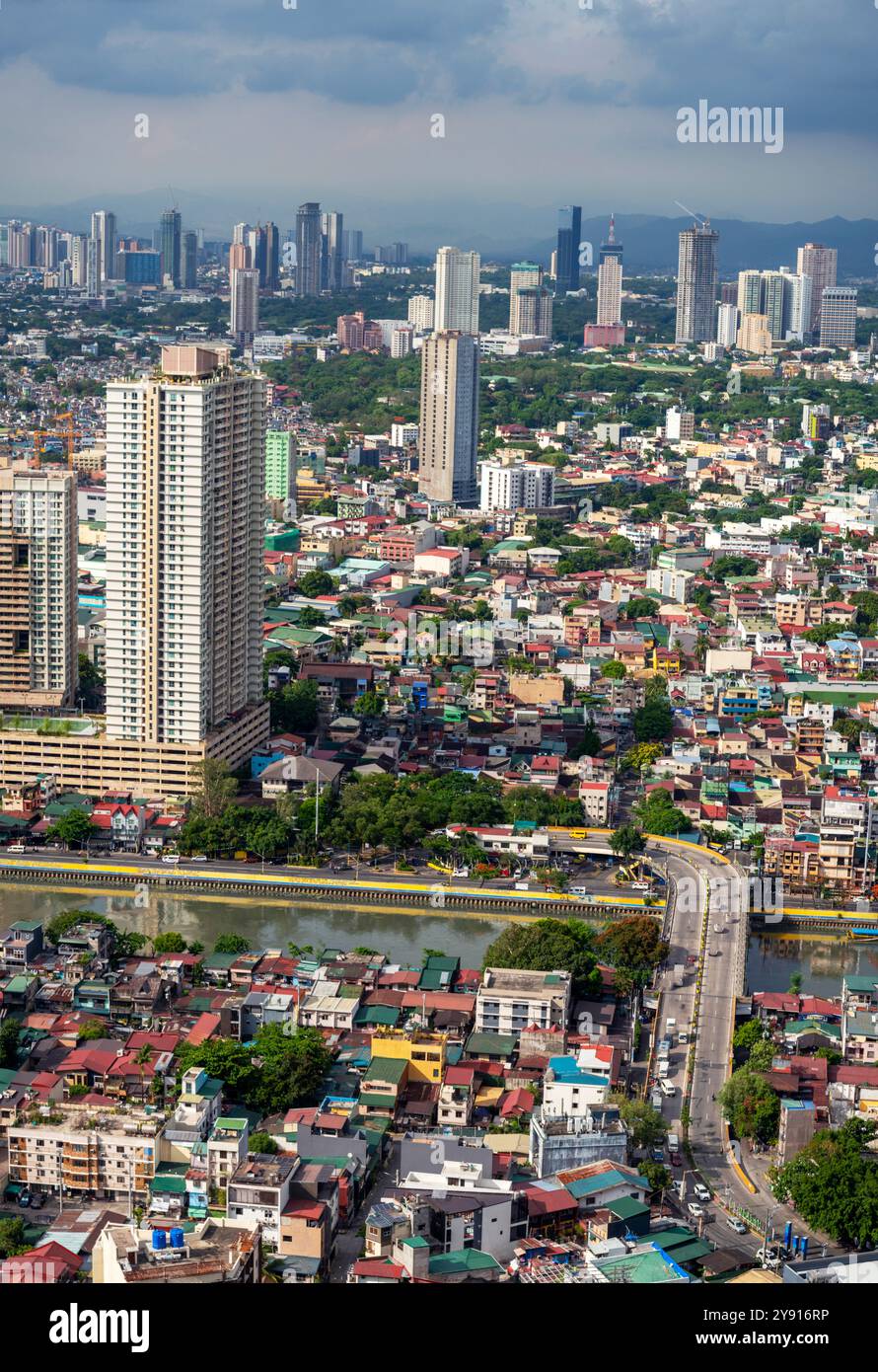 The capital city brightly lit,near to sunset,contrasting with a dark ...