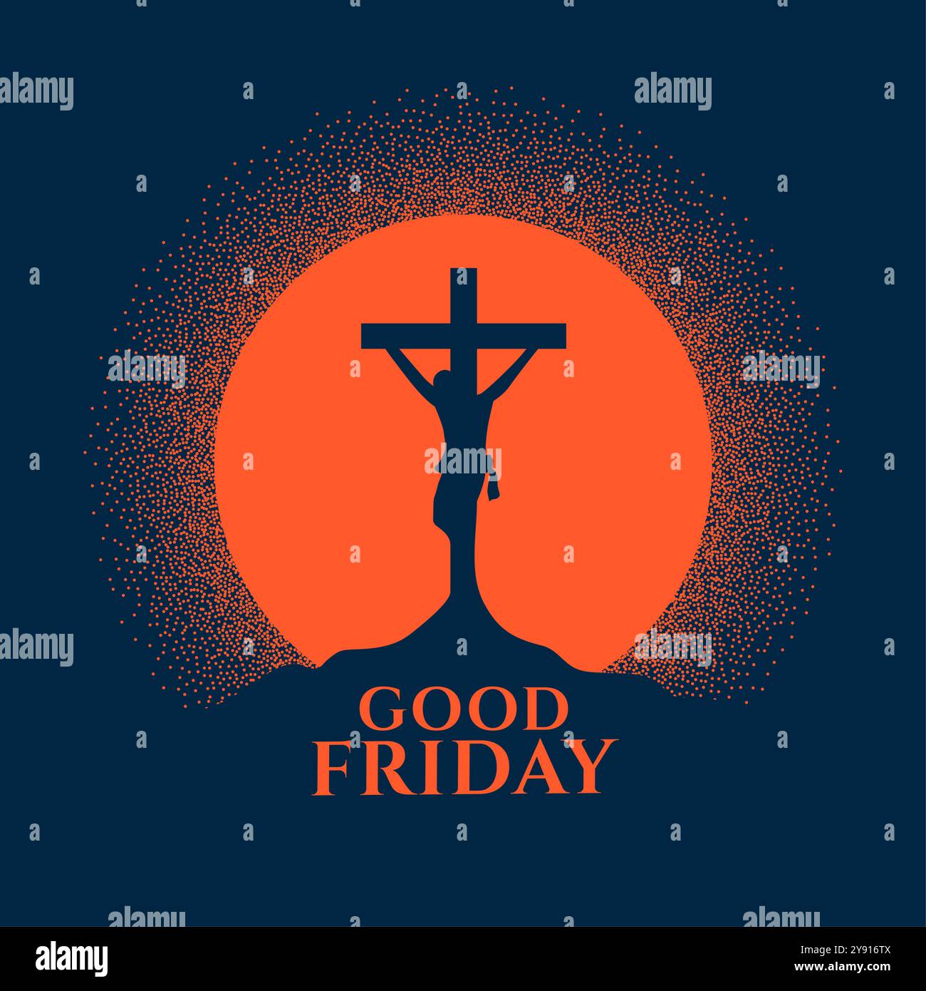 christian religion good friday greeting background with particle effect ...