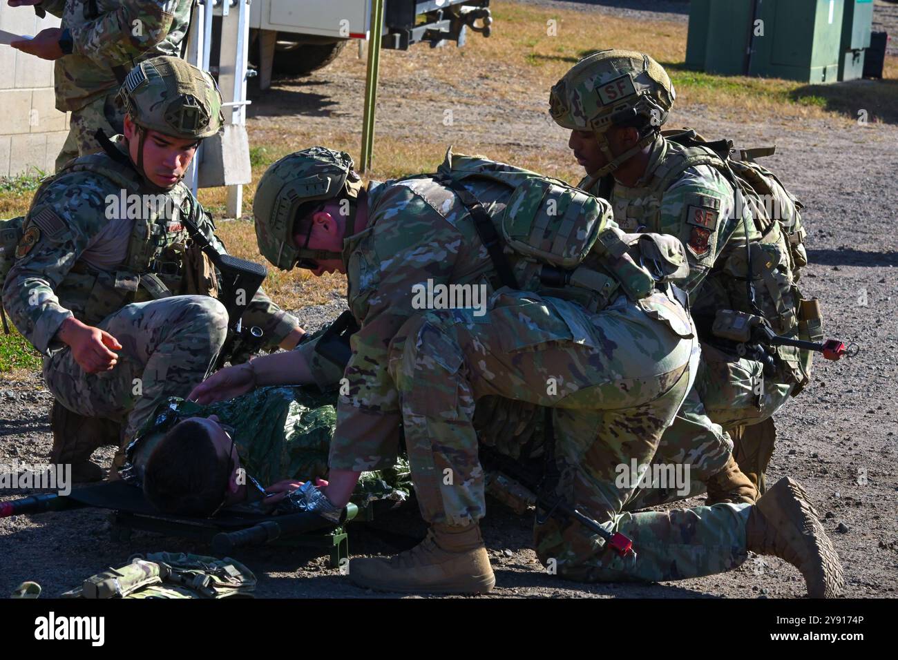 Airmen assigned to the 891st Missile Security Forces Squadron perform ...