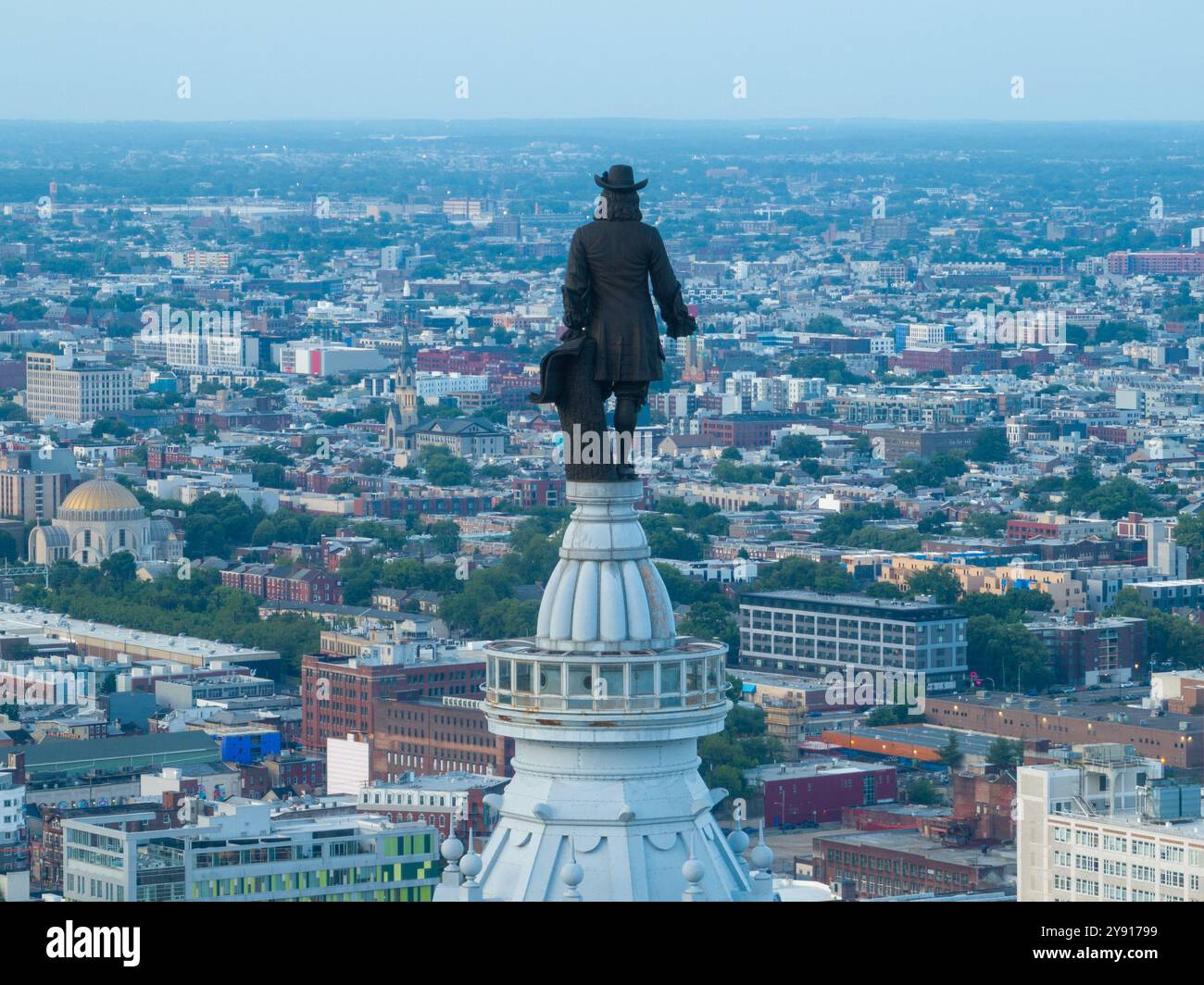 Aerial view of The Philadelphia City Hall, City hall in Philadelphia ...