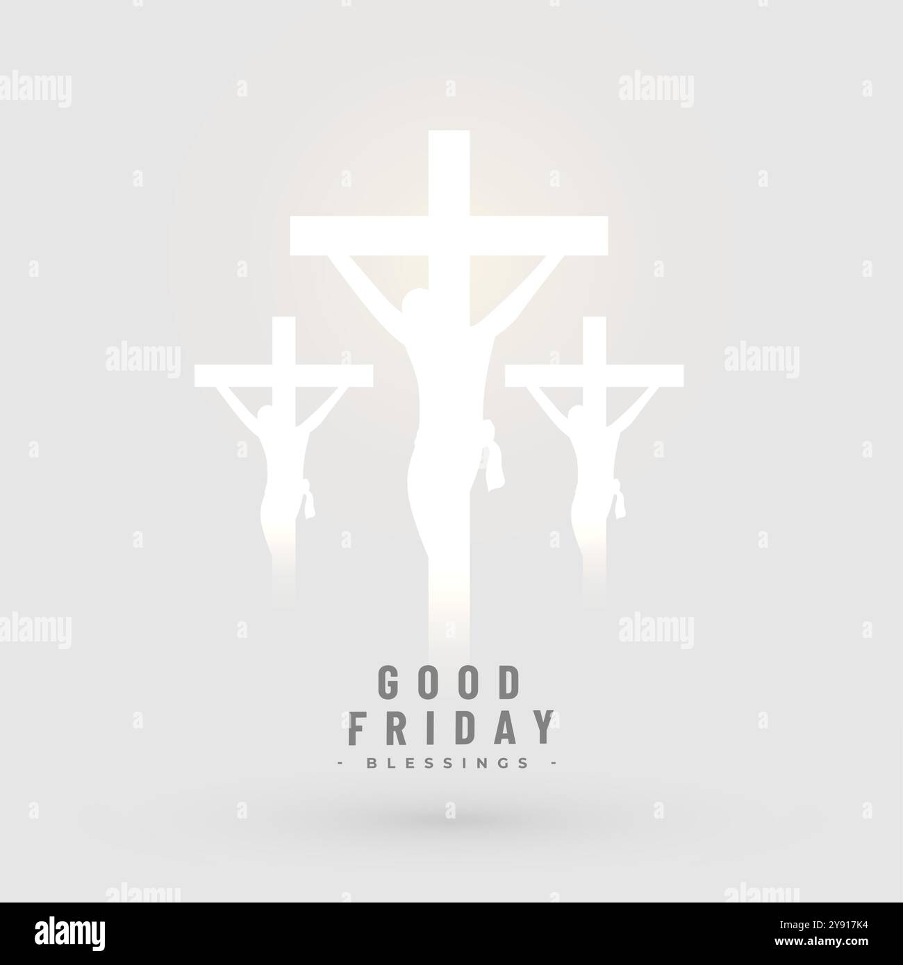 elegant good friday or easter day blessing card with crucifix design ...